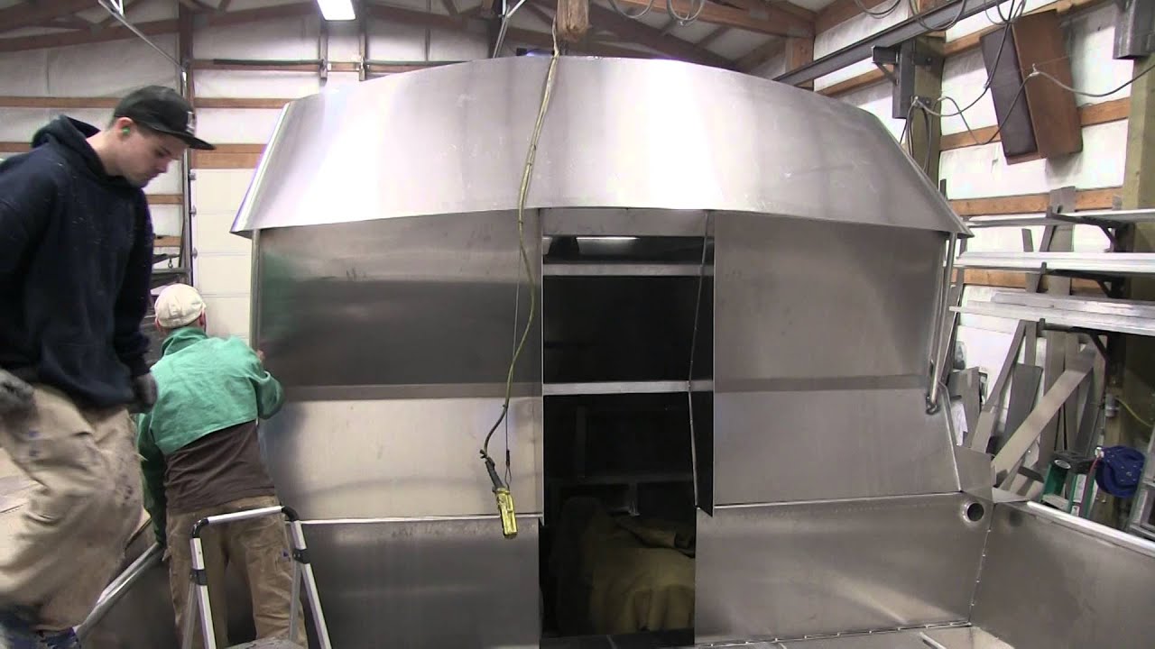 fly bridge cabin install - YouTube