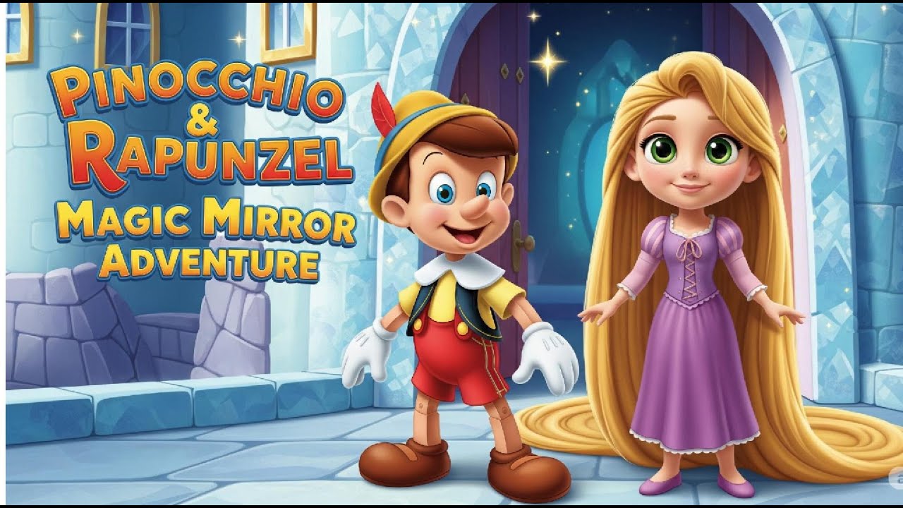 Pinocchio & Rapunzel magic mirror adventure | Moral story for kids ...
