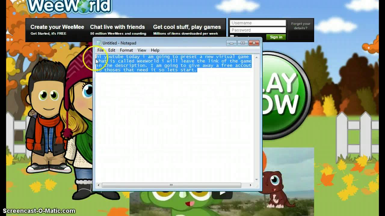 WeeWorld - Free Account - YouTube