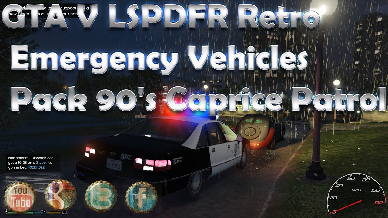 GTA V LSPDFR Retro Emergency Vehicles Pack 90's Caprice Patrol - YouTube