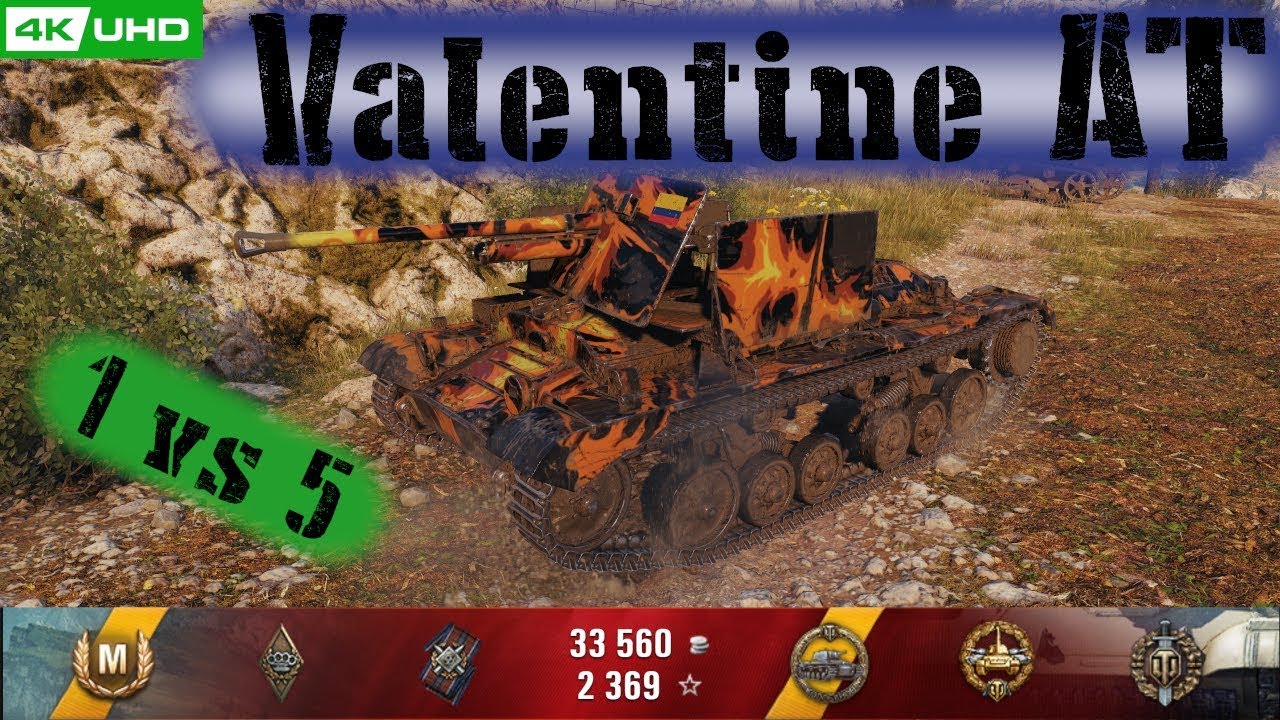 World of Tanks Valentine AT Replay - 10 Kills 2K DMG(Patch 1.6.0) - YouTube