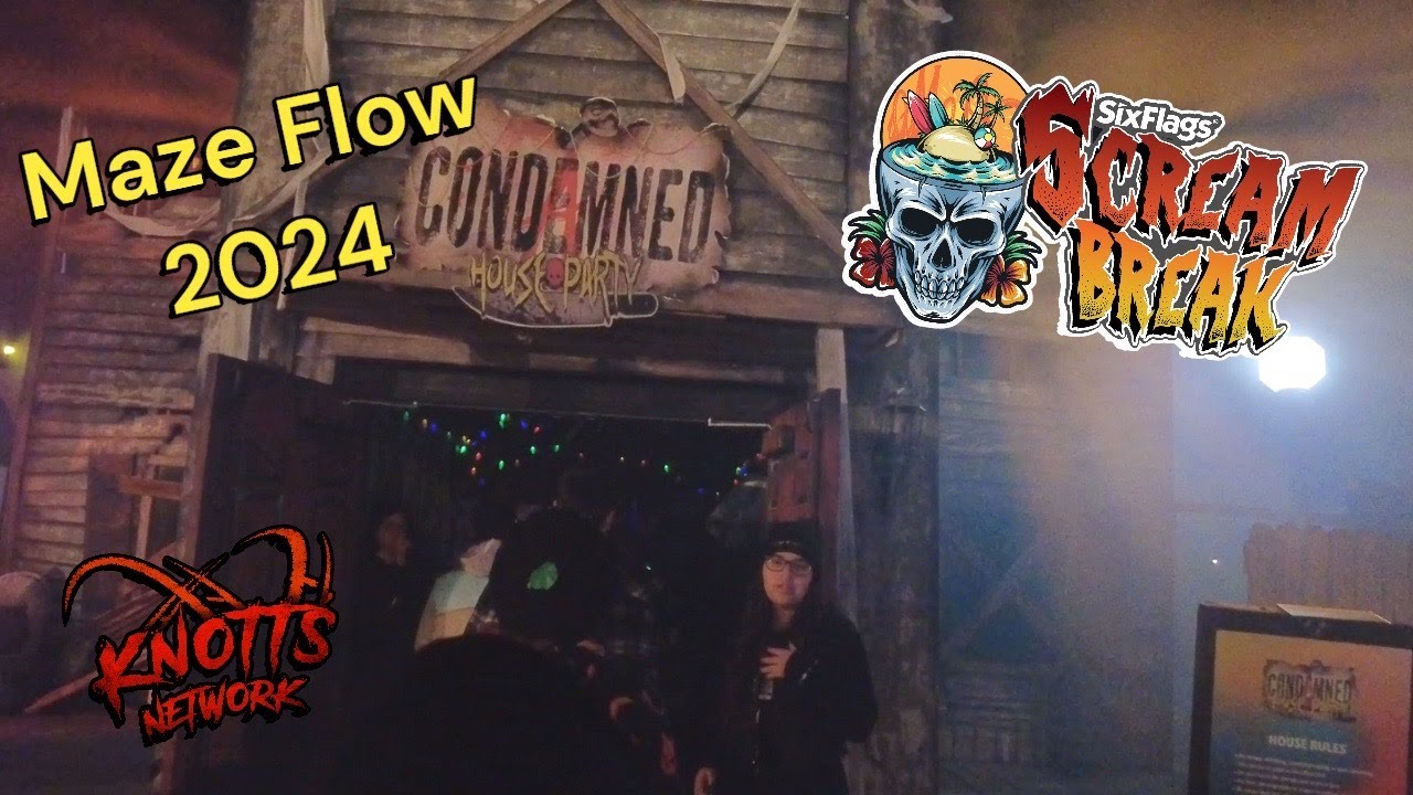 Condamned House Party Maze Flow 2024 Six Flags Magic Mountain Spring ...