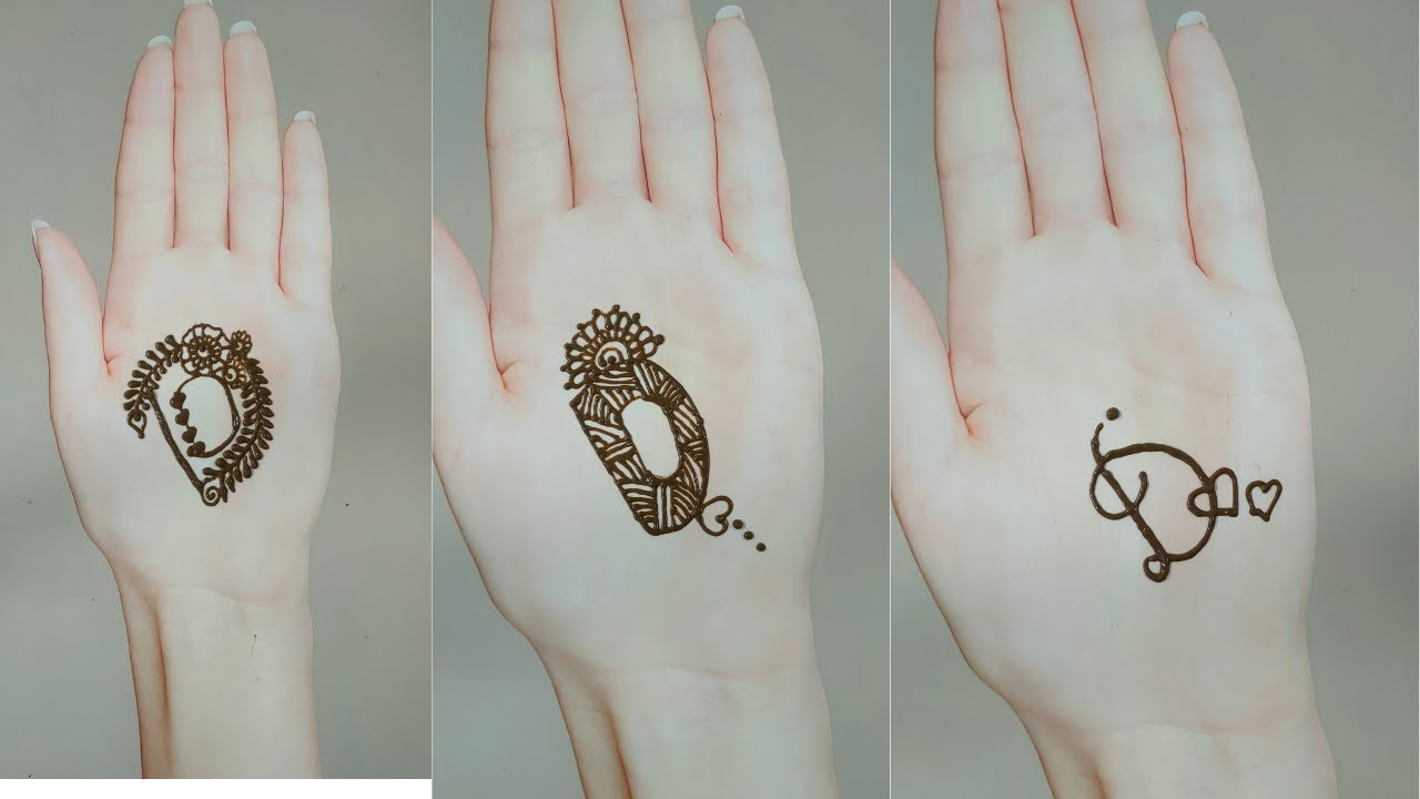 D LETTER MEHENDI DESIGN || ALPHABET MEHENDI || EASY MEHENDI BY PALLAVI ...