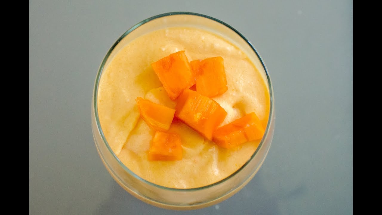 Papaya Mousse - Eggless - YouTube