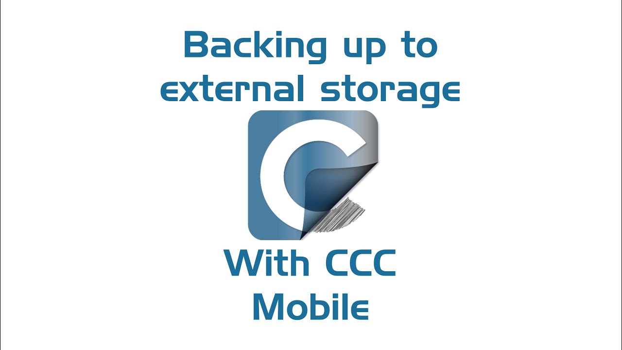 Making a backup to external storage with CCC Mobile - YouTube