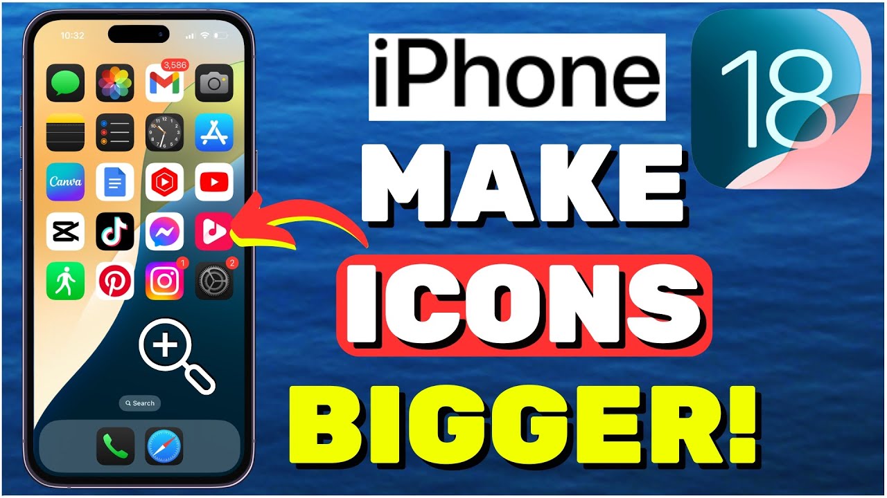 How to Make App Icons Bigger on iPhone iOS 18 (NEW FEATURE) - YouTube