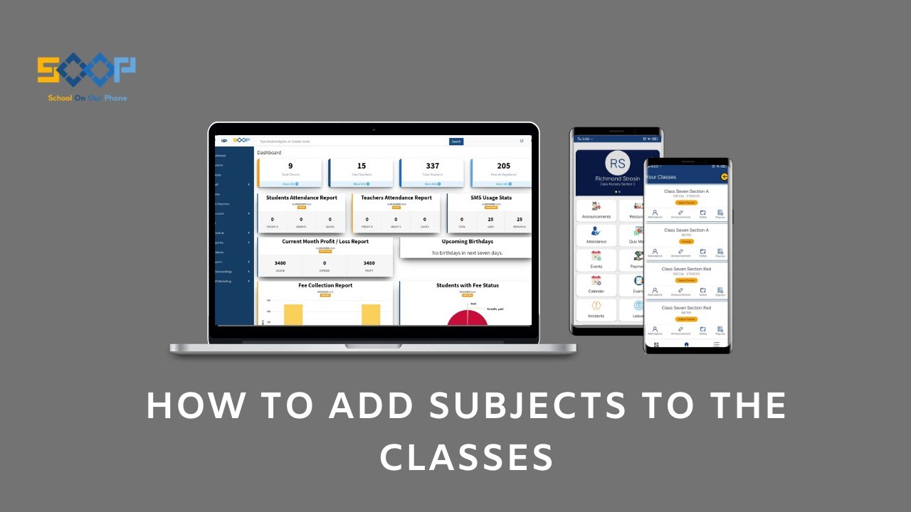 HOW TO ADD SUBJECTS TO THE CLASSES - YouTube