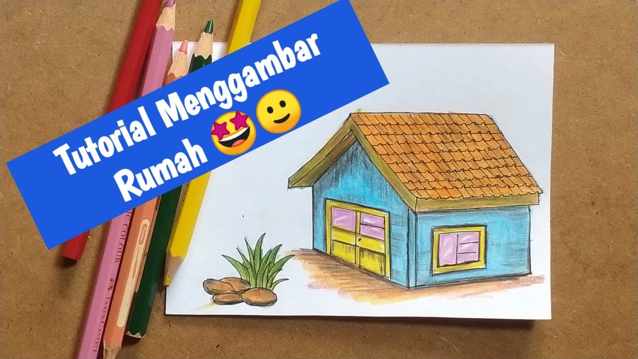 Tutorial Menggambar Rumah Atap Genting 🙂 | tutorial for drawing a tiled ...