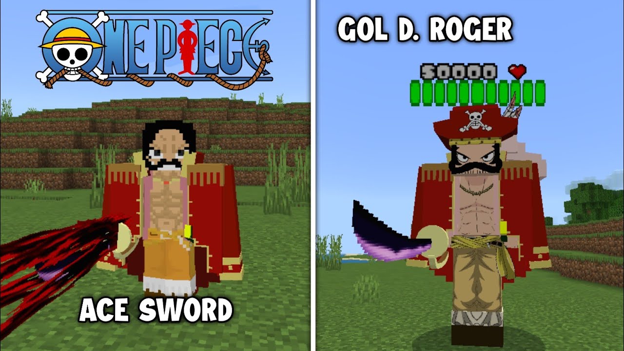 One Fruits Ace Sword Gol D. Roger | Addon One Piece Mcpe 1.19+ - YouTube
