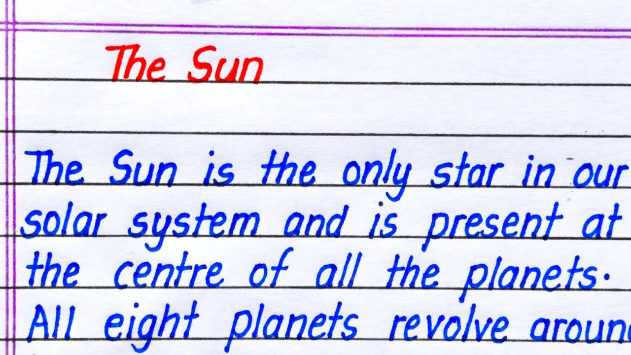 The Sun Essay Writing in English || Essay on The Sun in English ...