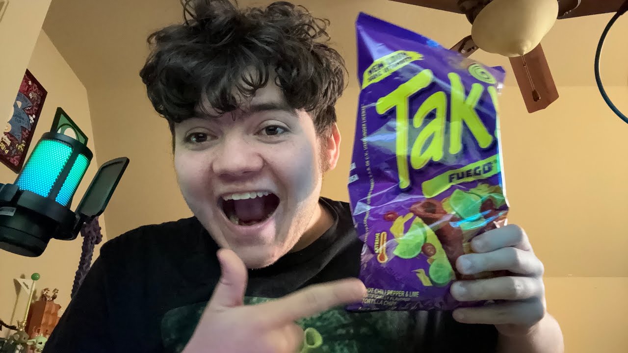 Eating a full bag of Takis Fuego [LIVE] - YouTube