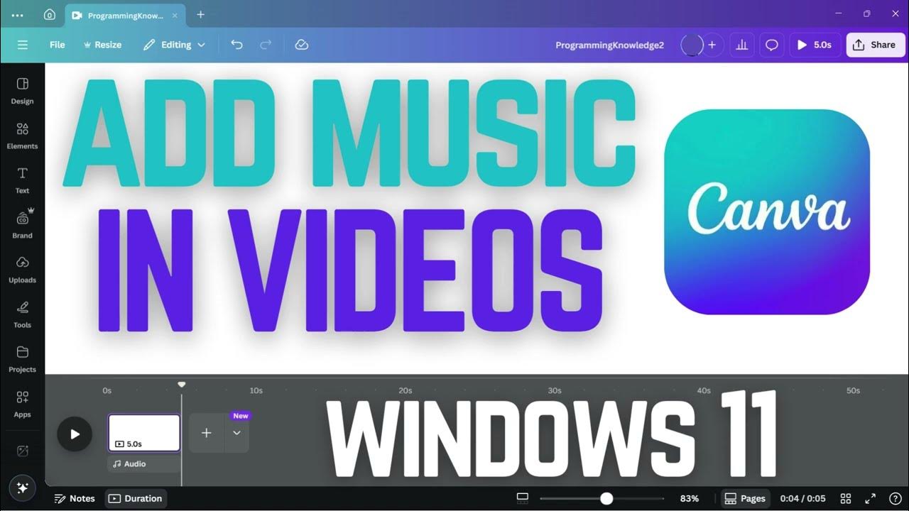 How to Add Music to a Video in Canva | Add Background Audio, Songs & Sound Effects (2025 ...