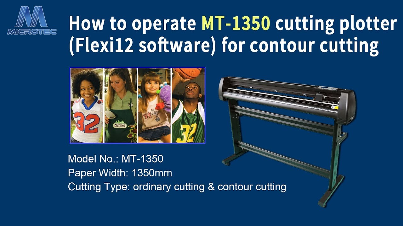 How to operate MT 1350 cutting plotter Flexi12 software for contour ...