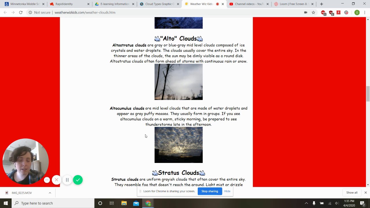 Cloud Types Graphic Organizer Instructions - YouTube