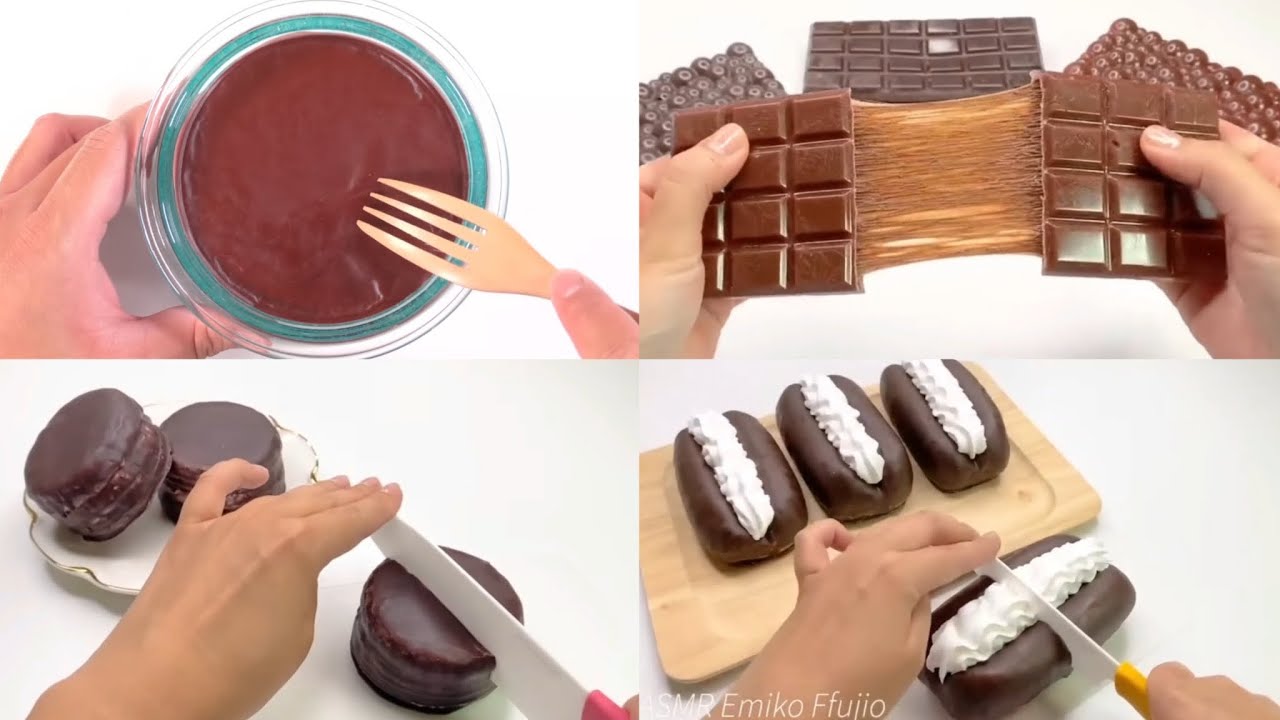 Best Ever Satisfying/ASMR/Calming/Relaxing Chocolate Wax cracking slime ...