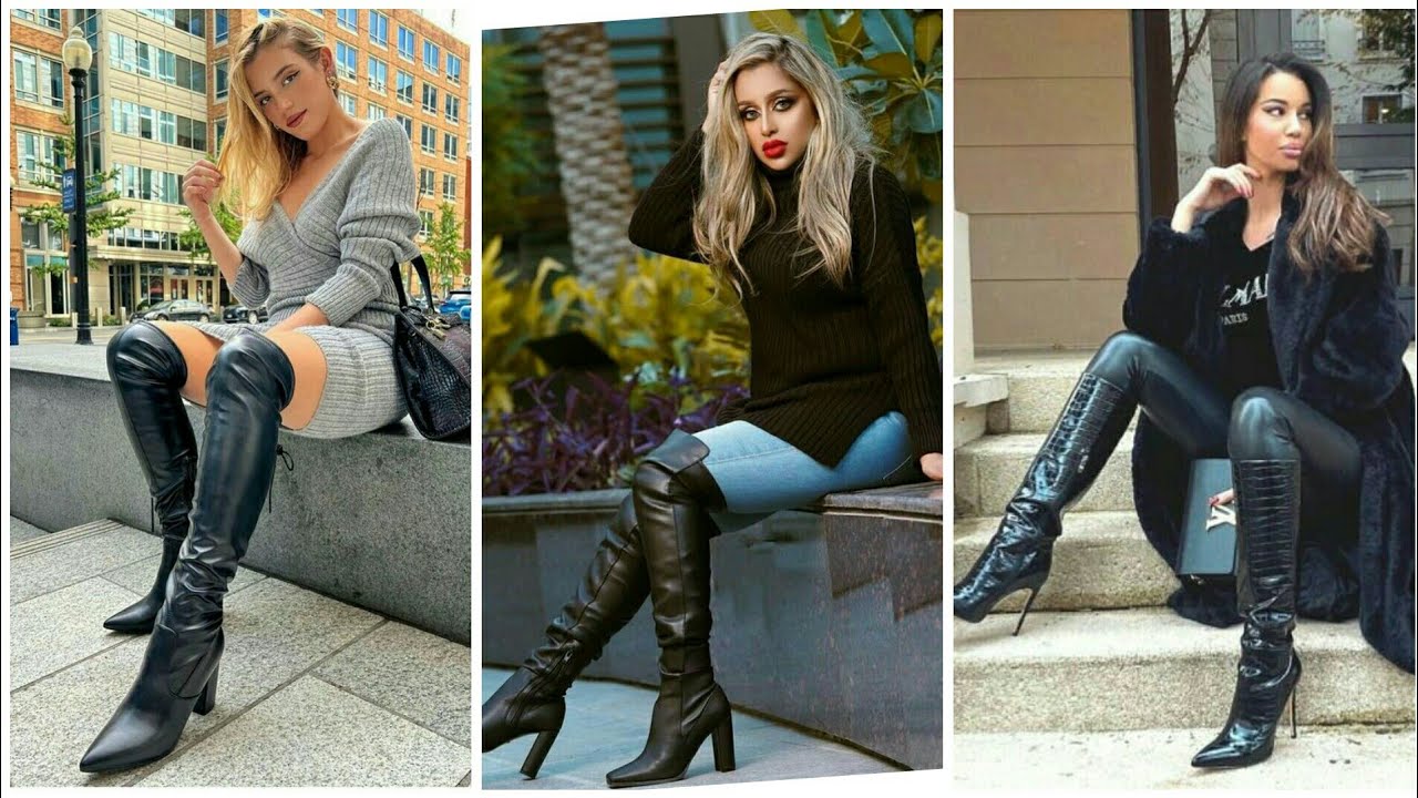 Tremendous & Versatile Leather Long high heel Boots - YouTube