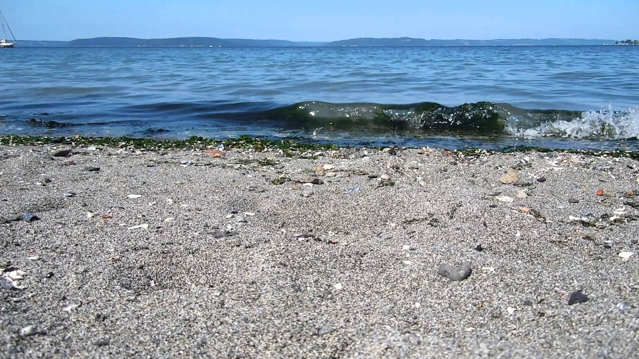 Waves on the shore of Puget Sound - Free Stock Footage - YouTube