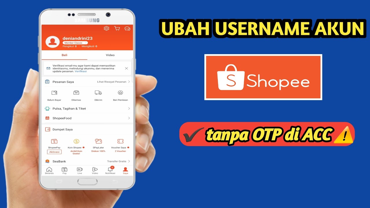 Cara mengubah username shopee terbaru ( cara ganti username shopee 2023 ...