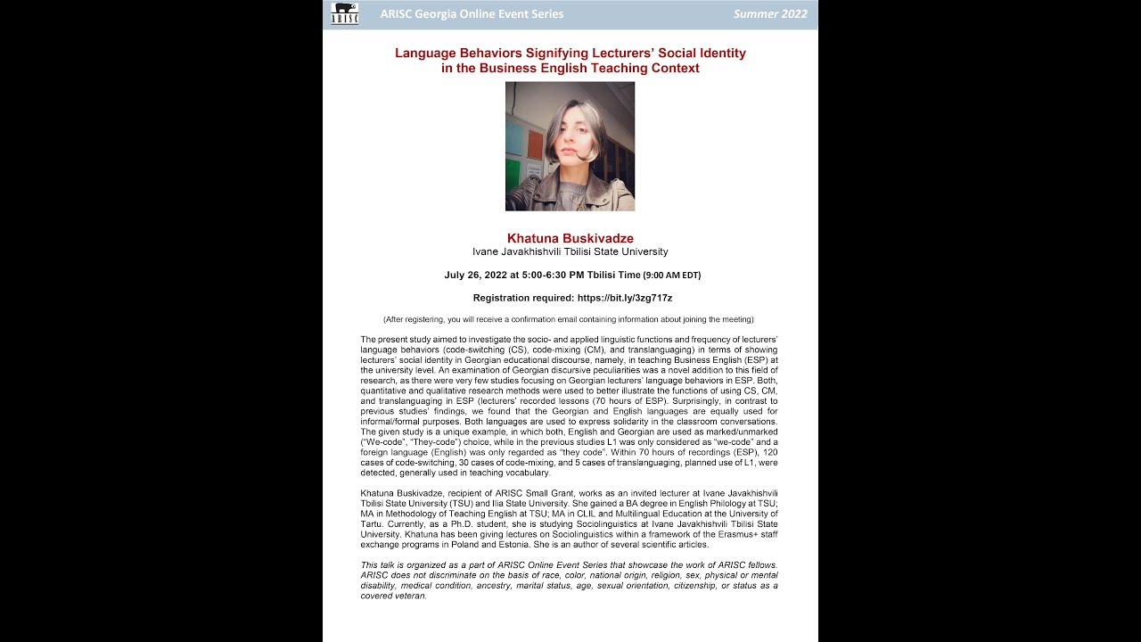 "Language Behaviors Signifying Lecturers’ Social Identity in the ...