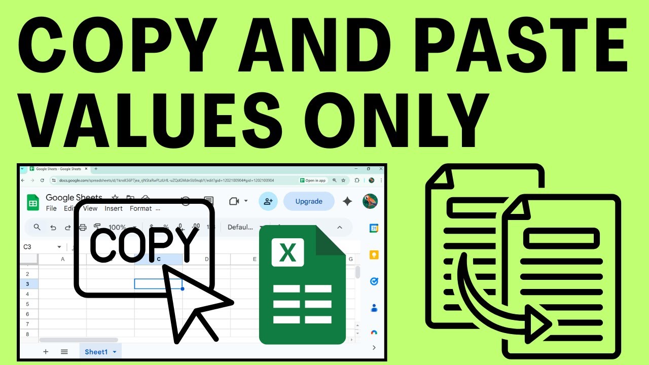 How To Copy And Paste Values Only In Google Sheets - YouTube