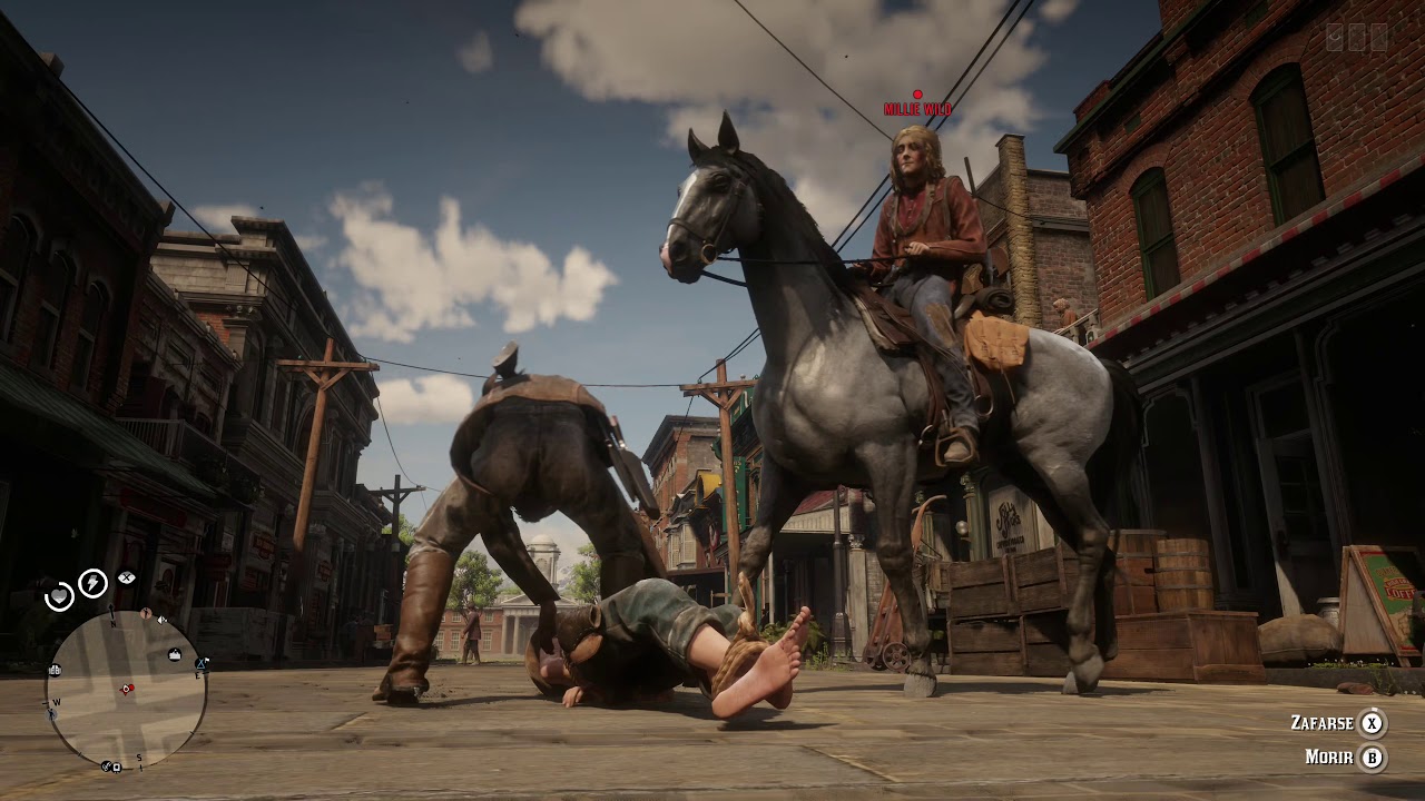 Barefoot girl is catched trying to rob in street 2 - Red Dead Online ...