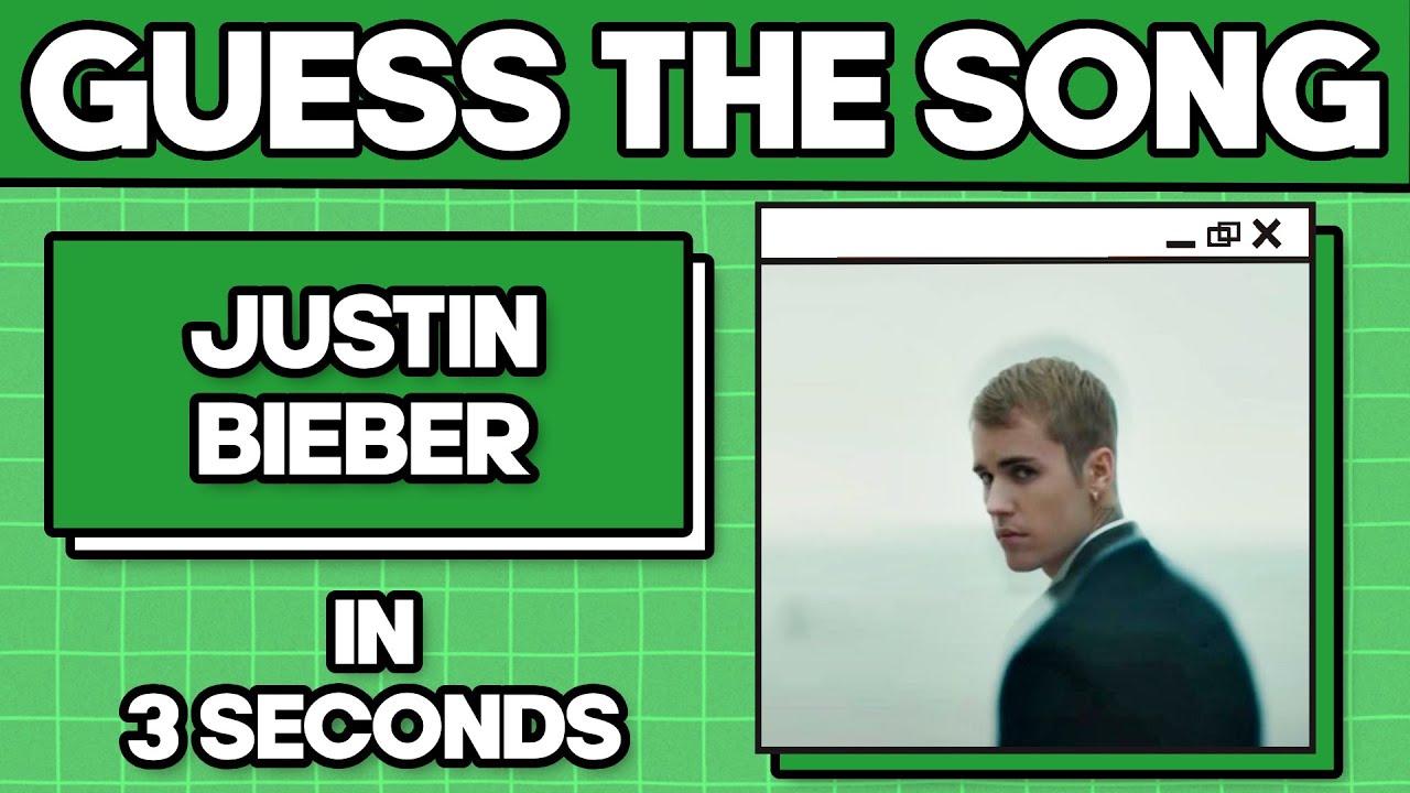 GUESS THE JUSTIN BIEBER SONG IN 3 SECONDS 🎸 🎵 | Song Quiz - YouTube