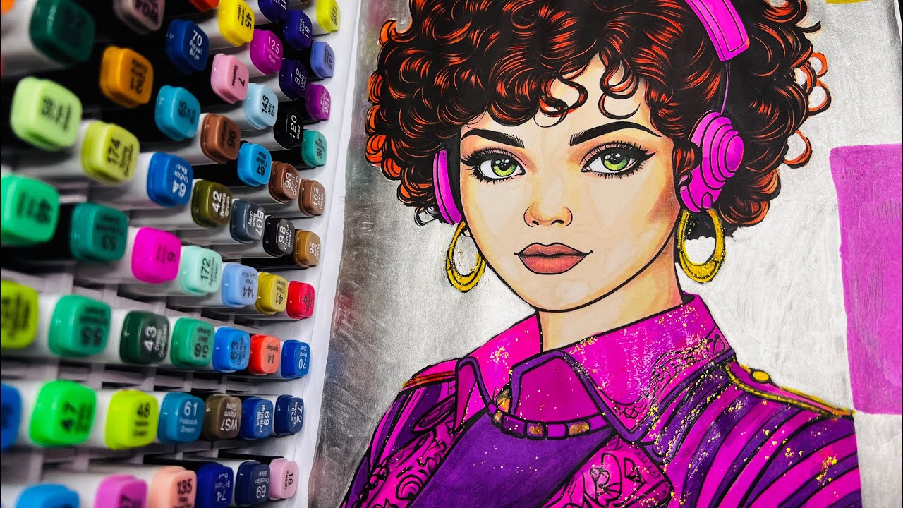 Relaxation coloring video, coloring tutorial , how to color with ...