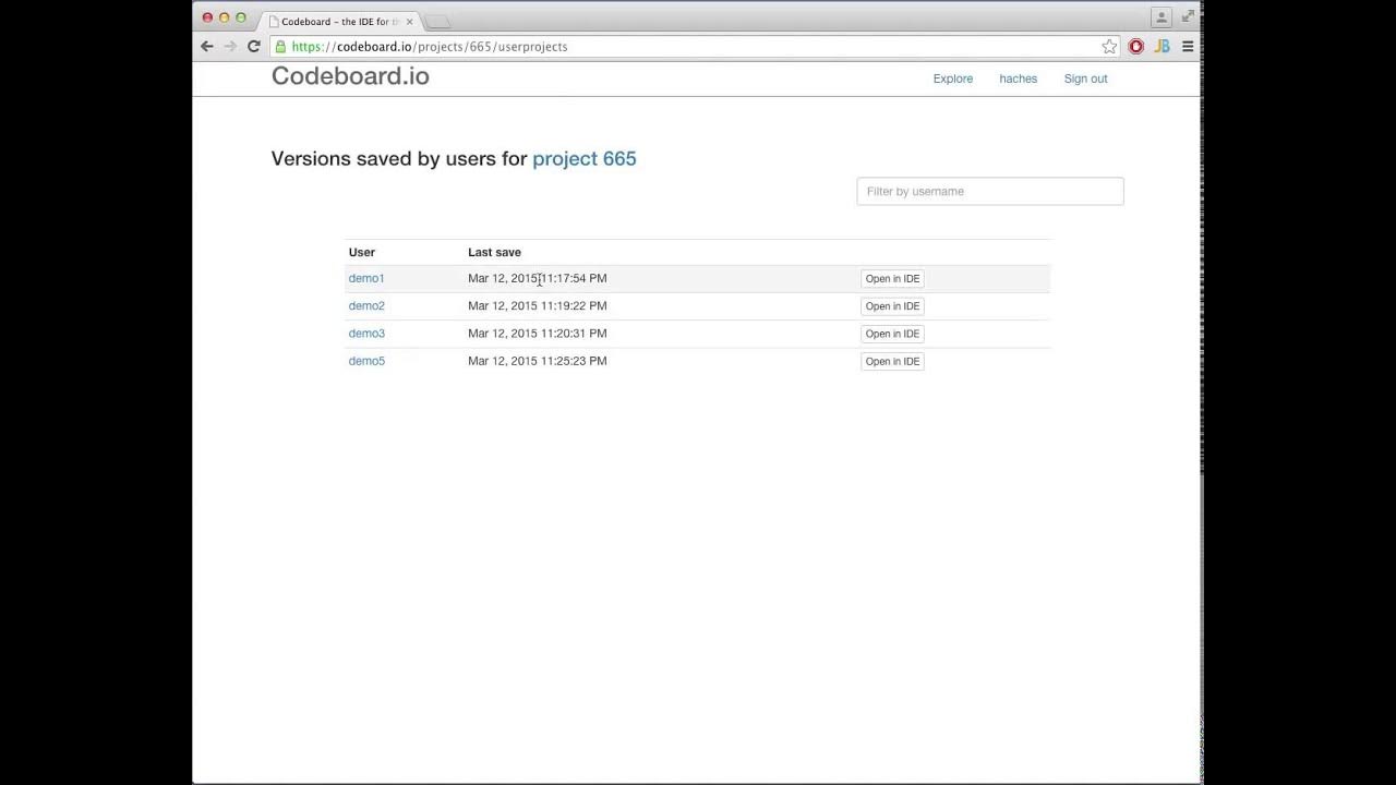 Codeboard: inspecting submissions and users' projects - YouTube