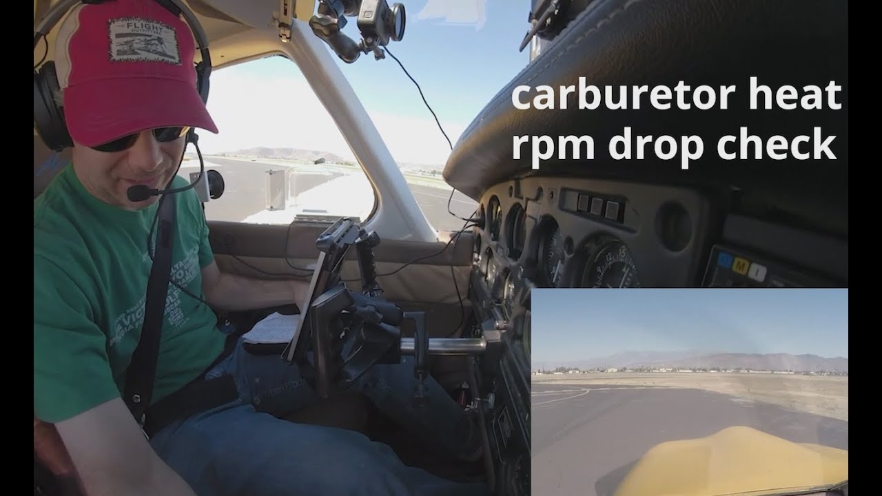 Engine run up and pre-take off checklists for a single engine Piper ...