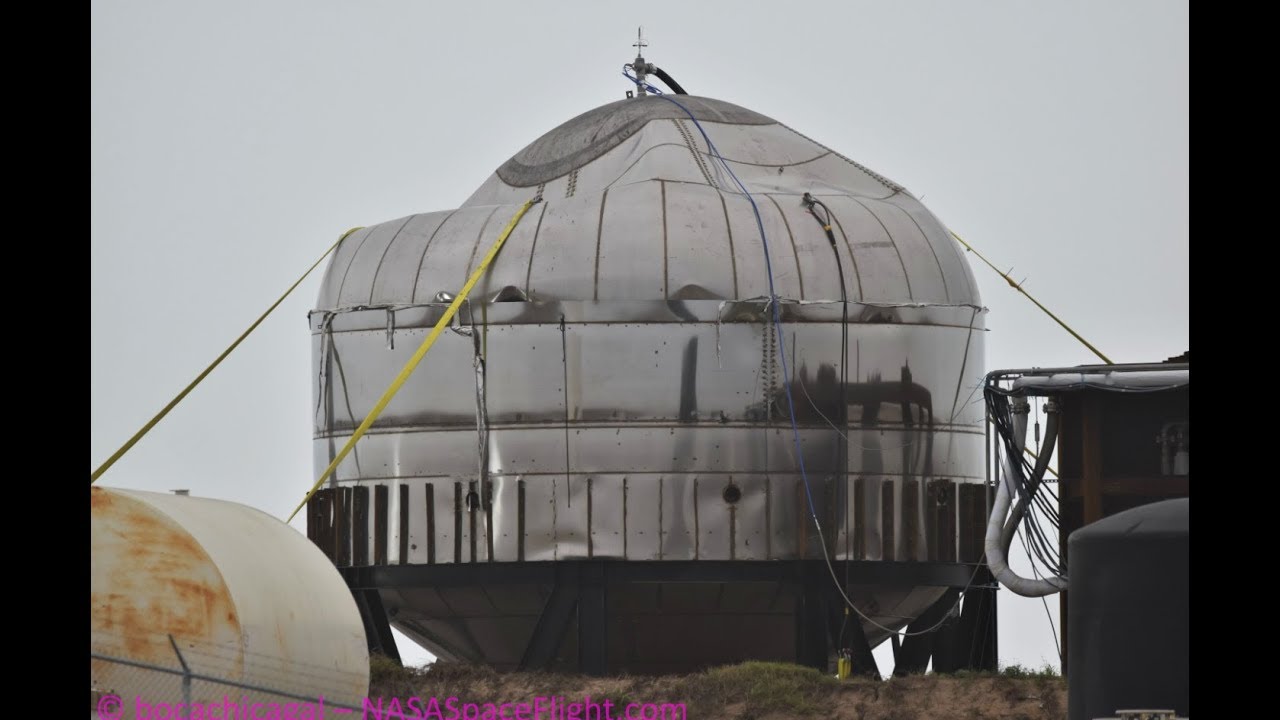 SpaceX Boca Chica - Test Tank Before and After Test - Timelapse - YouTube