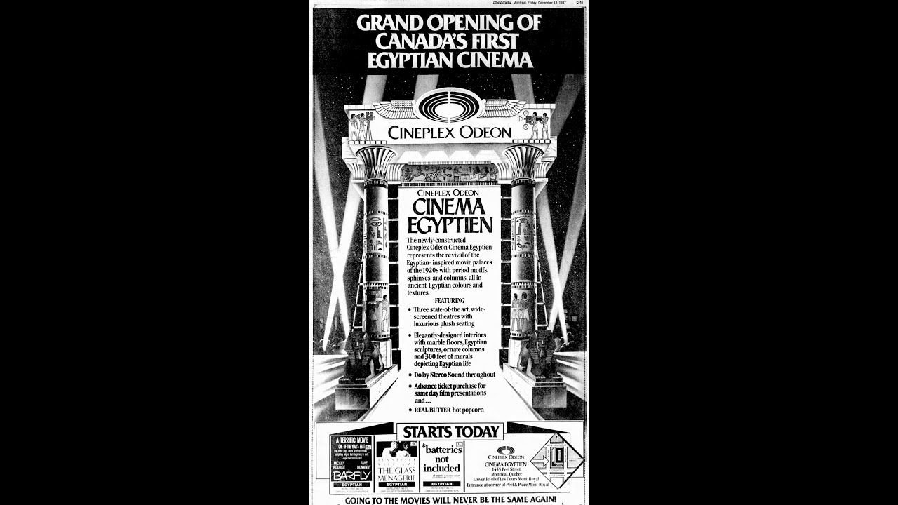 Montreal cinemas in the 1980's - YouTube