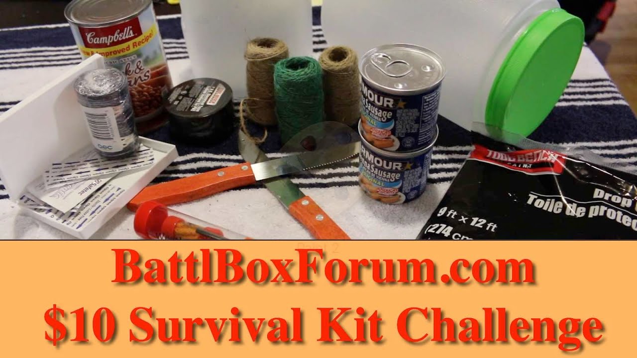 BattlBoxForum $10 Survival Kit Challenge - YouTube