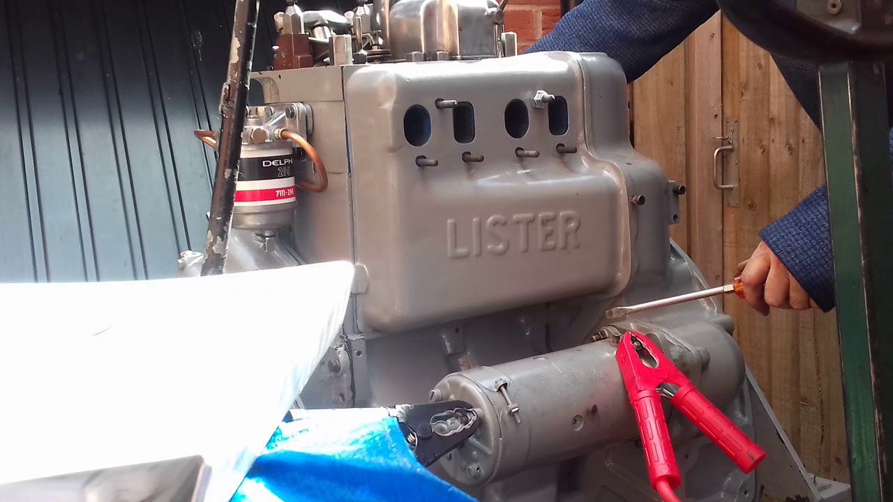 Lister HA2 first roll over without fuel after rebuild - YouTube