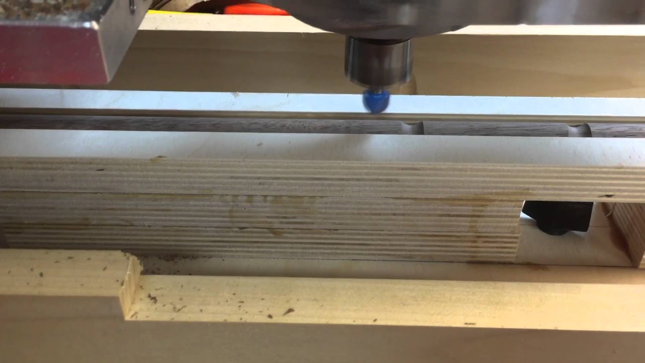 CNC router 4th axis material support - YouTube