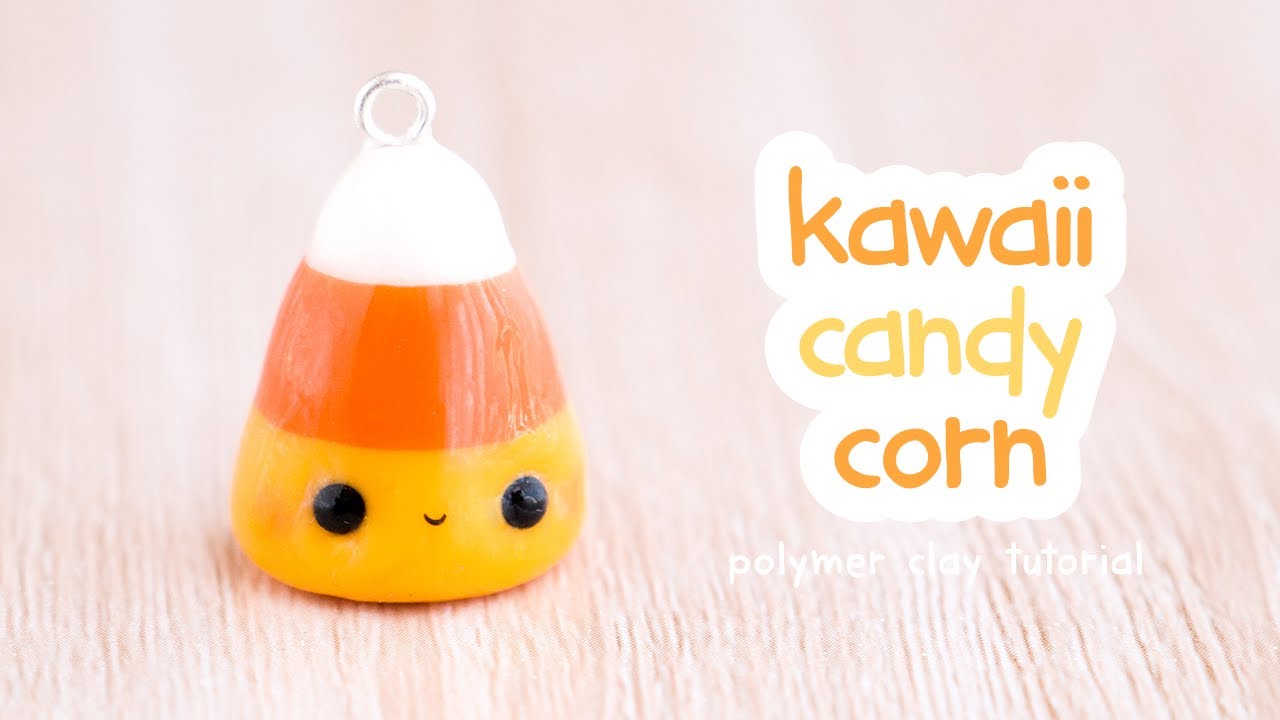 Halloween Candy Corn ~ Polymer Clay Tutorial - YouTube