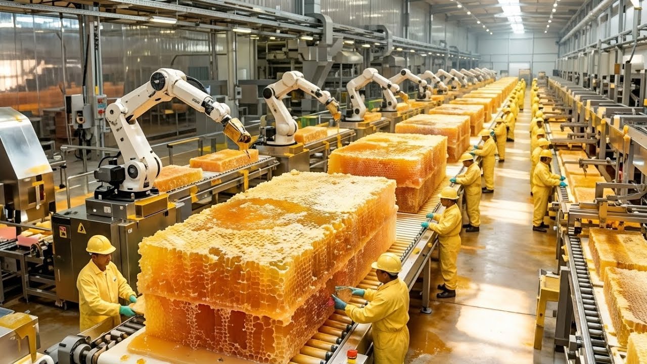 How is honey made Inside a honey factory the process of producing pure ...