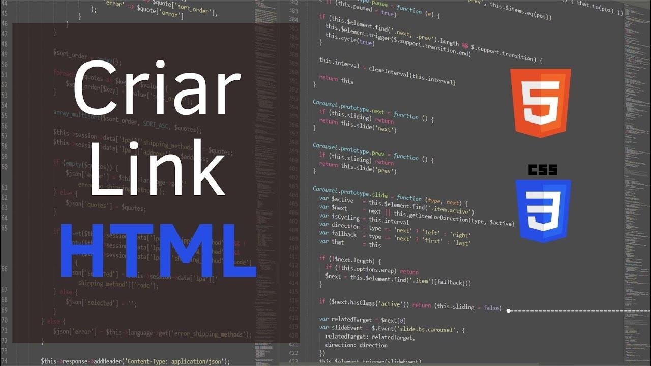 Criando e Estilizando Links com a Tag 'a' | HTML5 e CSS3 - YouTube