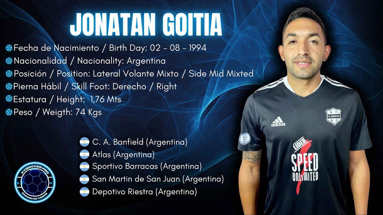 Jonatan Goitia #7 // Midiocampista - Midfielder // Deportivo Riestra 2023 - YouTube