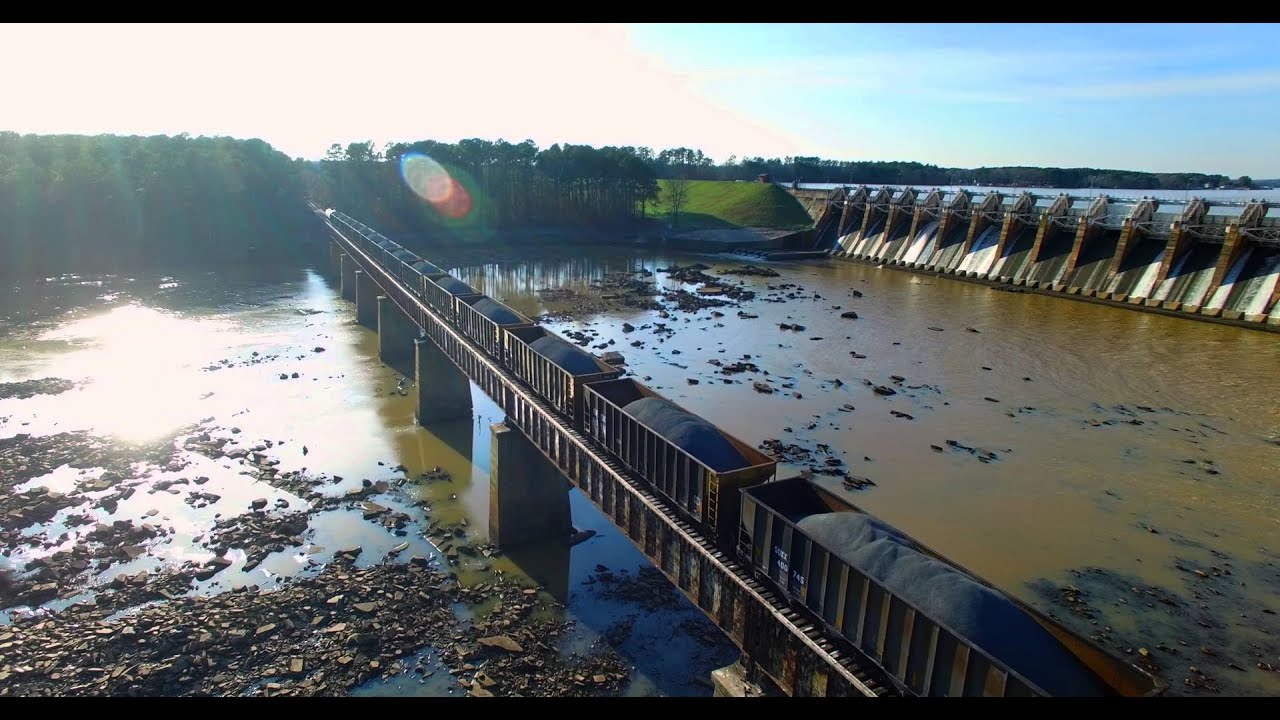 Aberdeen, Carolina and Western Railway crossing the Pee Dee River 4k ...
