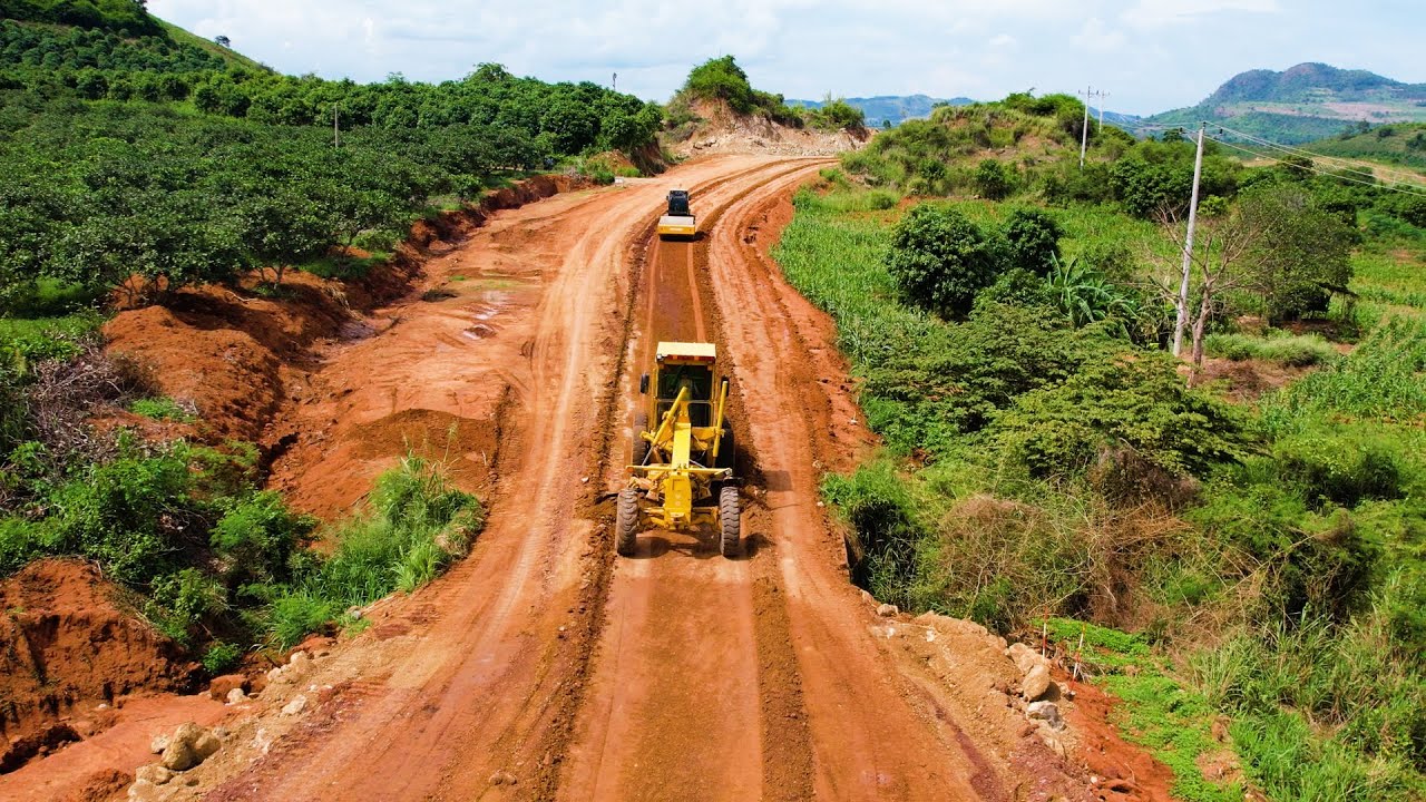 OMG!!! New Road Construction On Top Mountain. The Best Skill Operation ...