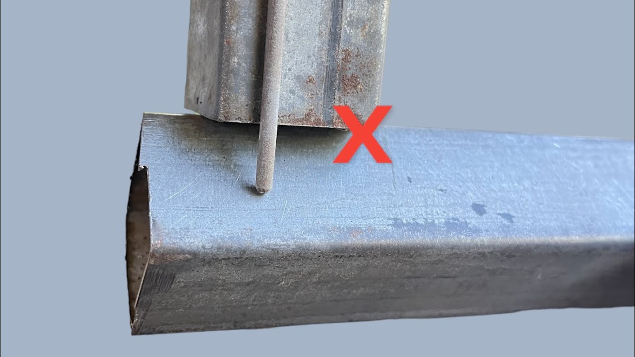 Not many people know how to precisely cut galvanized square pipe - YouTube