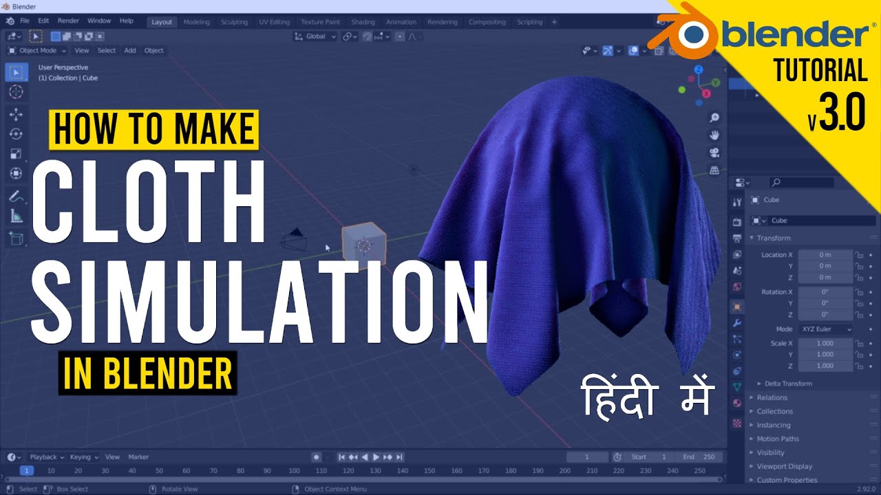 How to Make Cloth in Blender 3.0 | Cloth Simulation Blender Tutorial ...