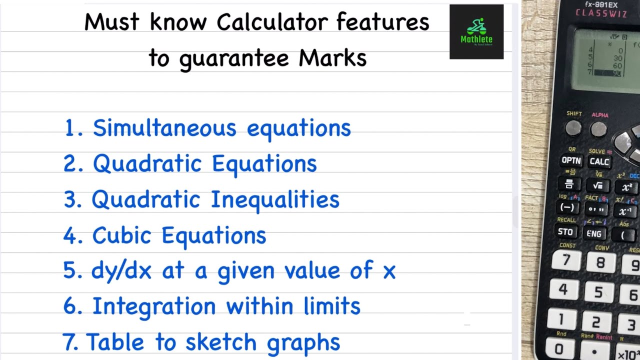 Add Maths - Must know Calculator Features to GUARANTEE MARKS - YouTube