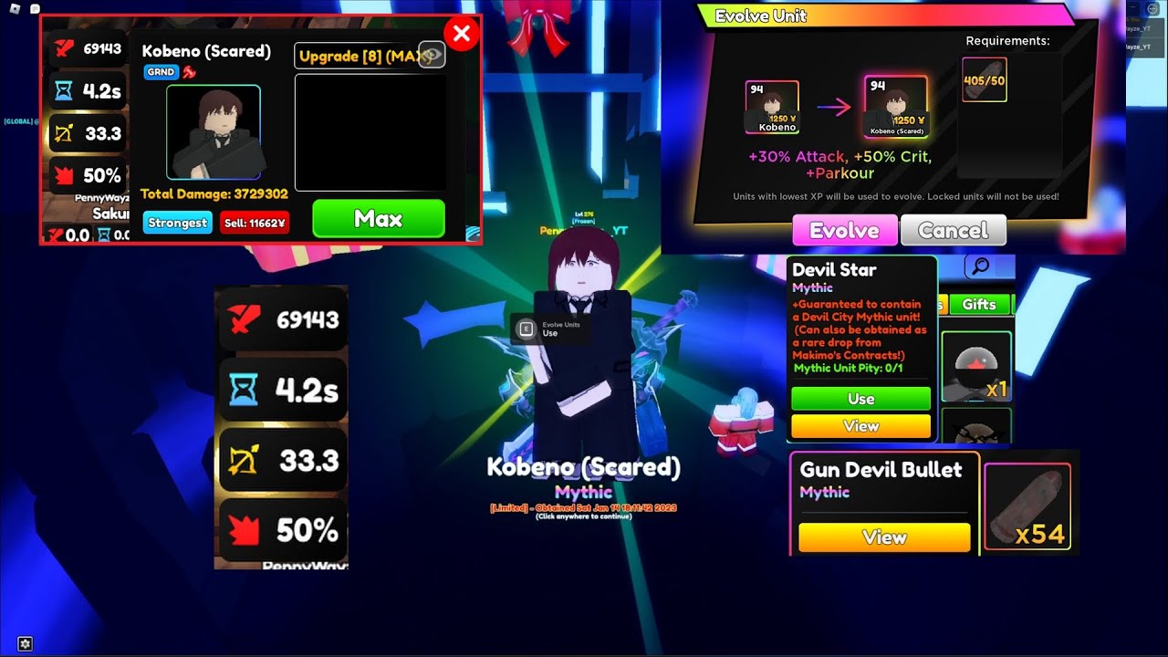 HOW TO EVOLVE KOBENI/KOBENO (SCARED) AND SHOWCASE! NEW UPDATE 9! ANIME ...