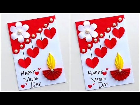 Happy Vesak day card ideas 2024 / How to make Vesak day greeting card ...