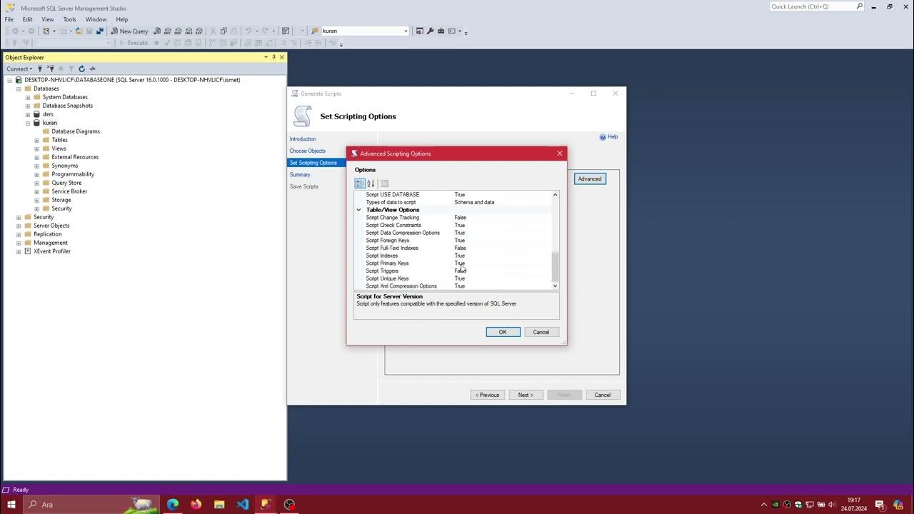 How to migrate or downgrade a SQL Server database to a lower version - YouTube