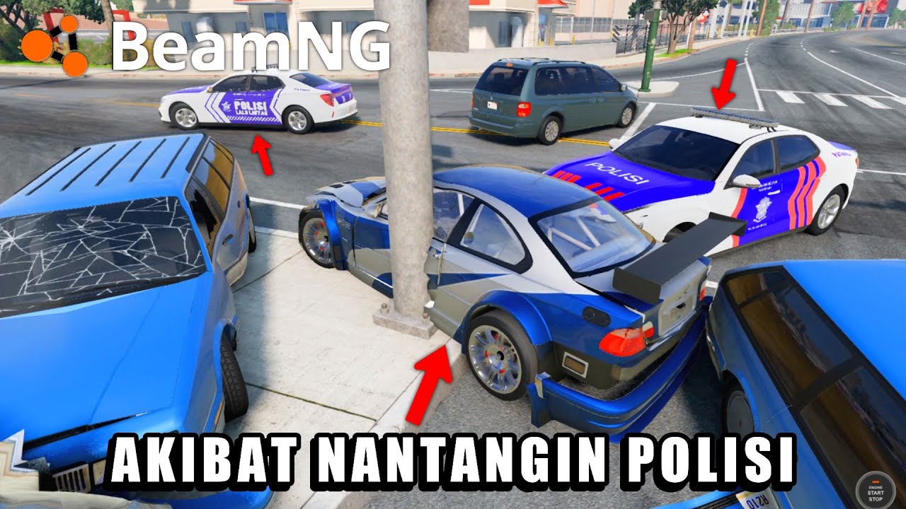 Akibat Bikin Rusuh! Mobil BMW Razor Sampe Tak Berdaya Polisinya Ganas ...