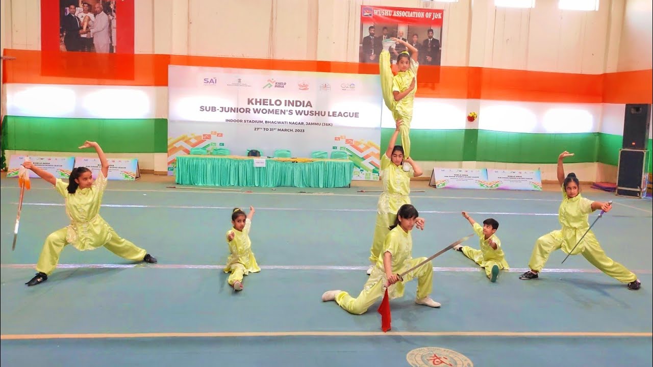 Wushu Demonstration by J&K in Khelo India Women's Sub-junior National ...