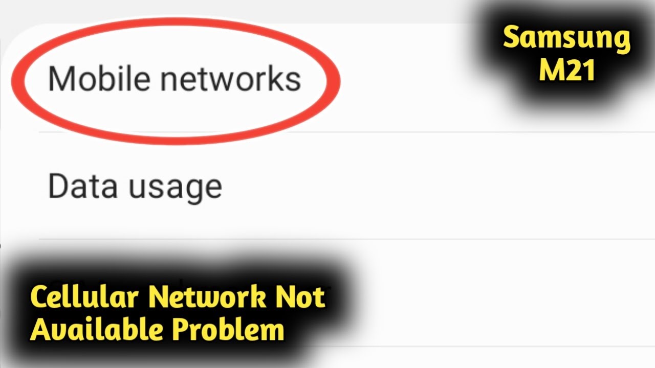 Samsung M21 Cellular Network Not Available Problem Solved - YouTube