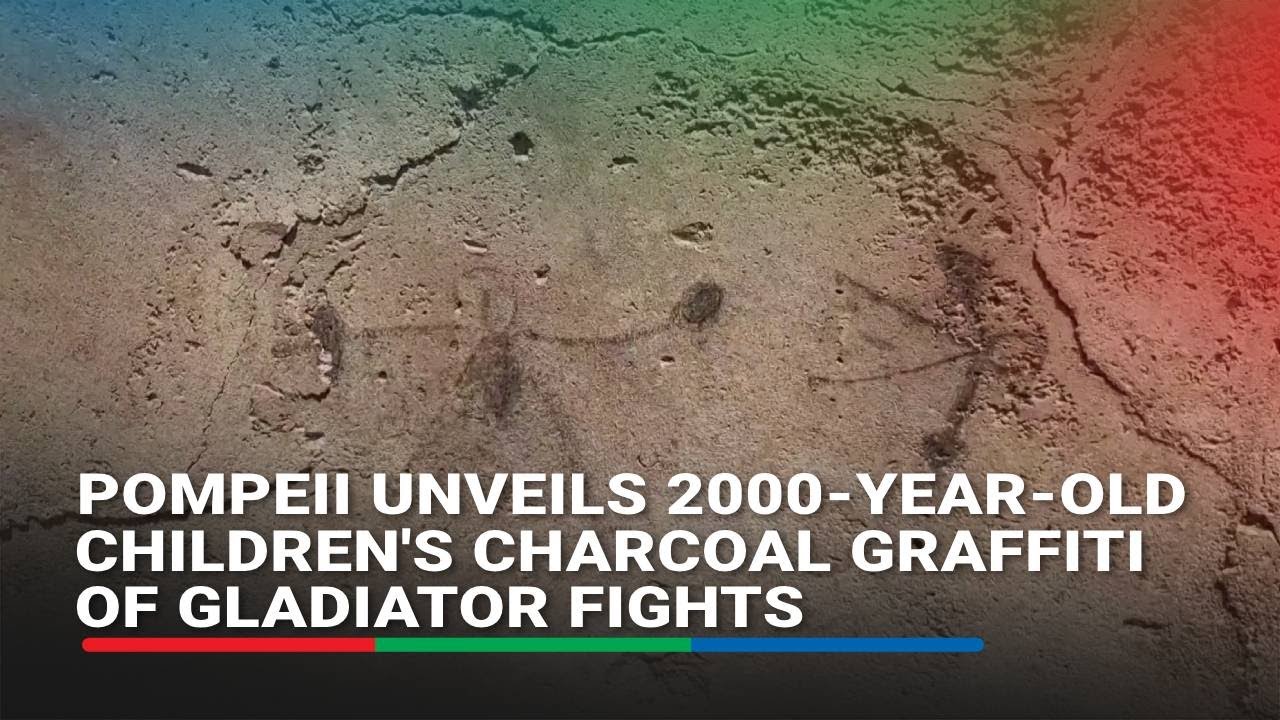 Pompeii unveils 2000-year-old children's charcoal graffiti of gladiator ...